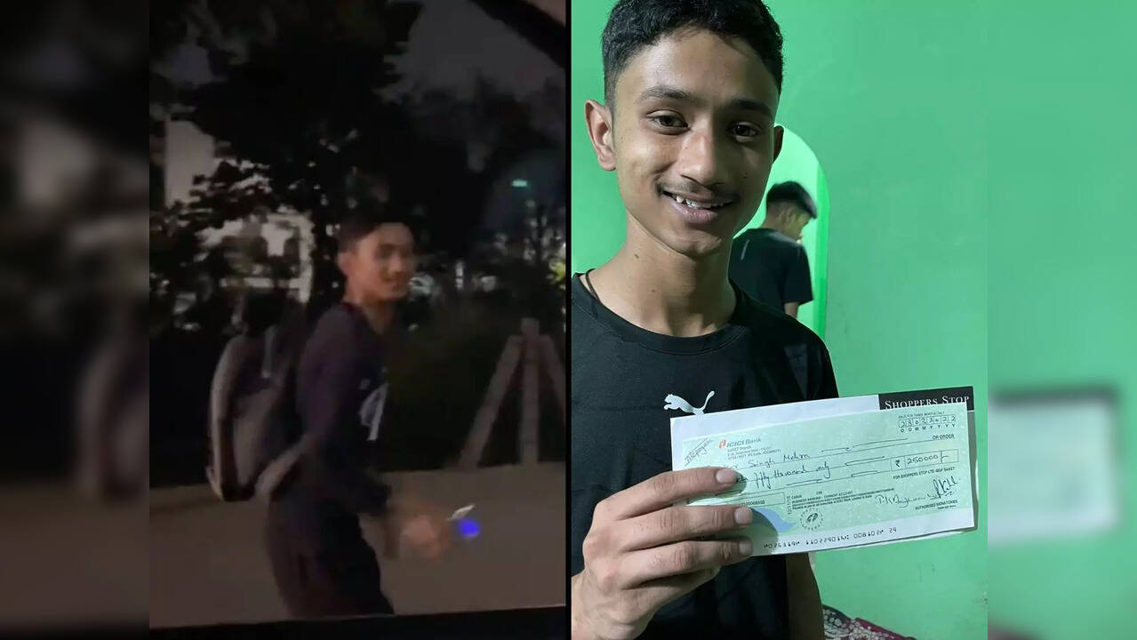 Pradeep Mehra, Noida's 'Midnight Runner', gets Rs 2.5 lakh cheque from ...