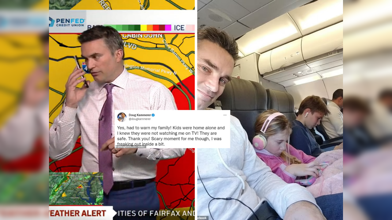 Weather reporter calls his kids during live broadcast to warn them ...