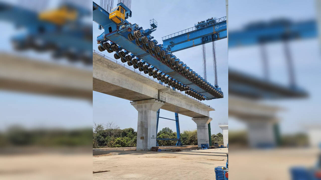 NHRCL: Girder launcher placed on viaduct of bullet train | Industry ...