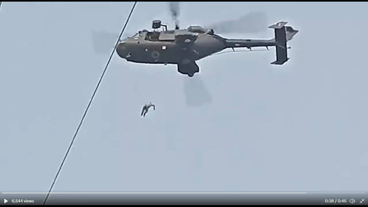 Jharkhand ropeway tragedy: Man falls to death from IAF chopper during ...