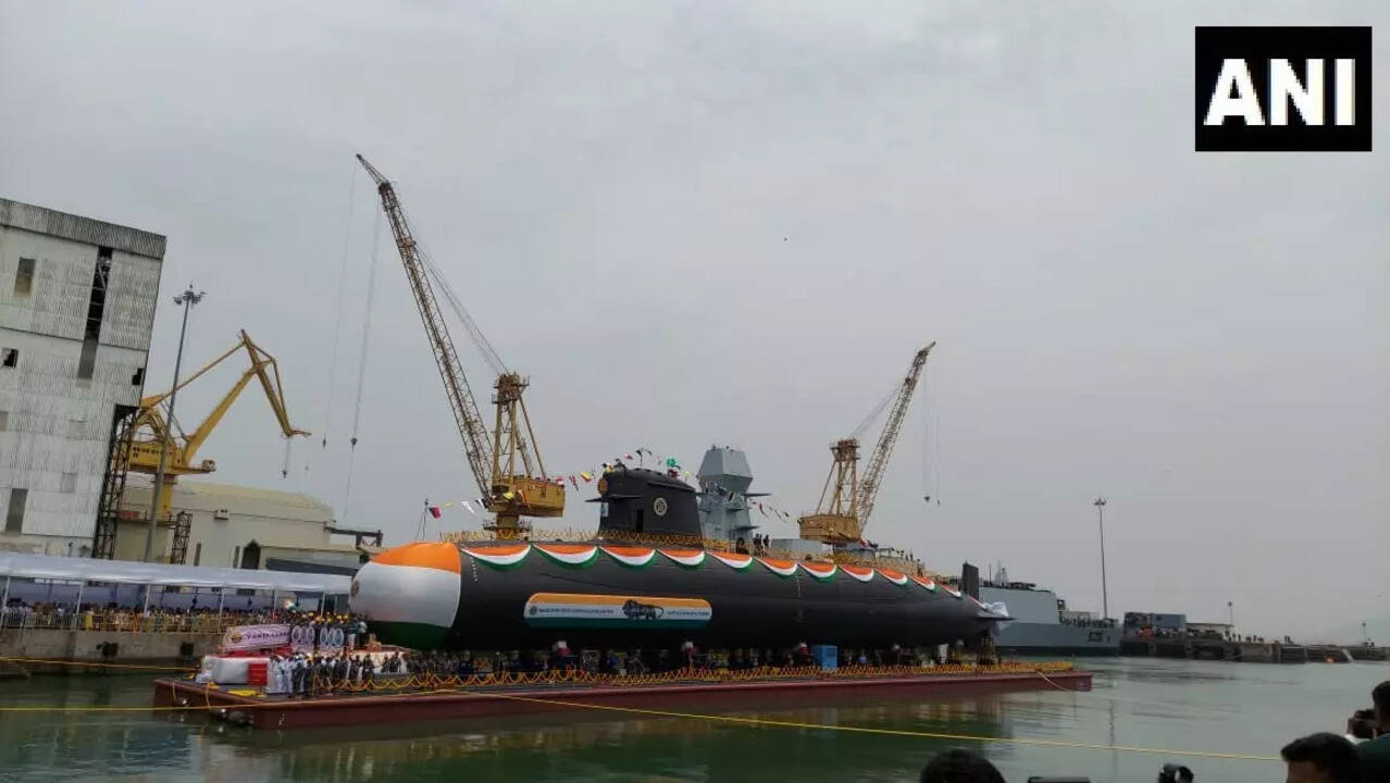 Sixth Scorpene submarine of Project-75 INS Vagsheer launched in Mumbai ...