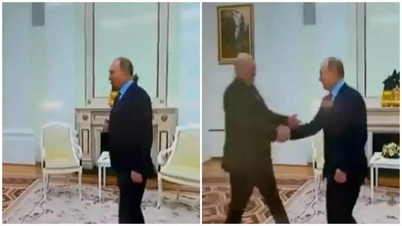 Vladimir Putin shakes uncontrollably while meeting Belarusian President ...