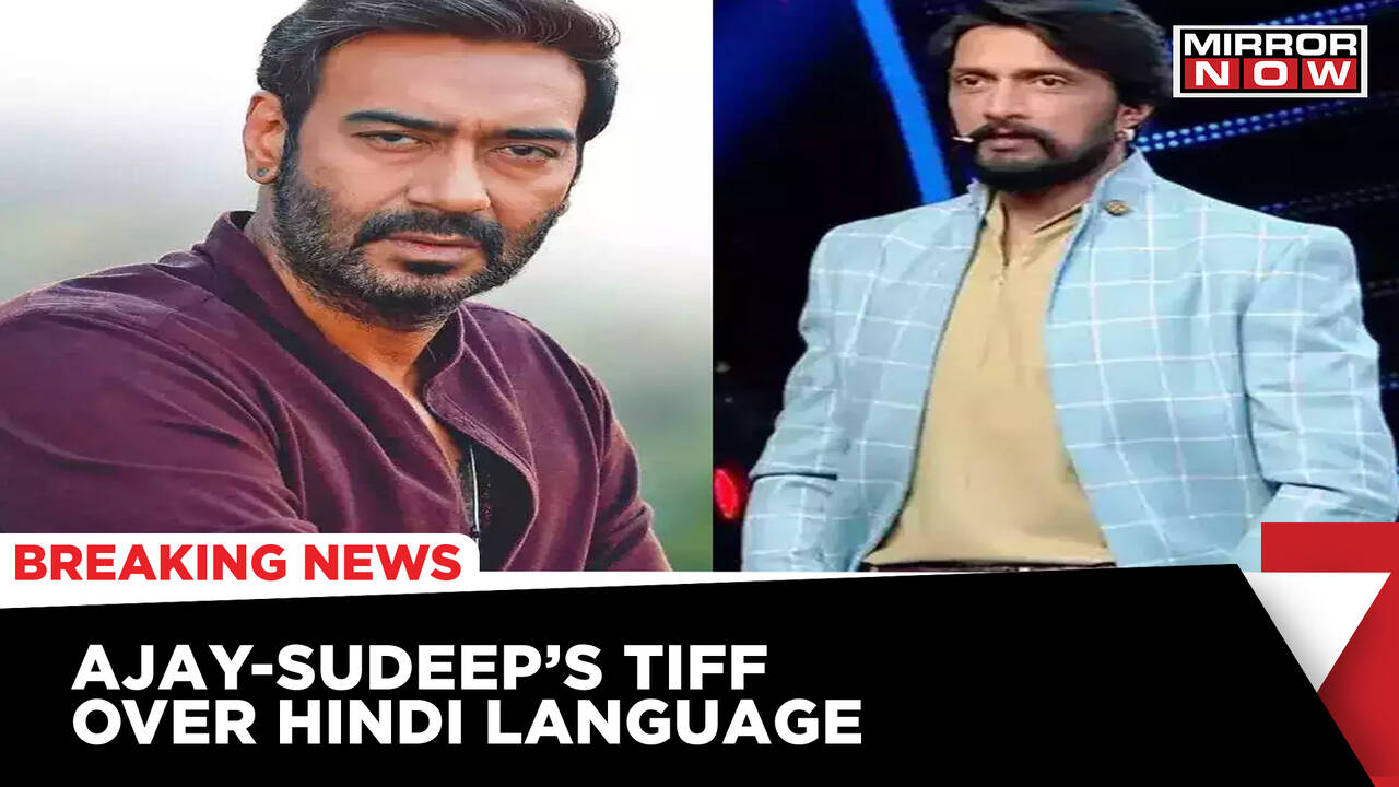 Row Over Hindi Language | Superstars Ajay And Sudeep Face-off Over ...