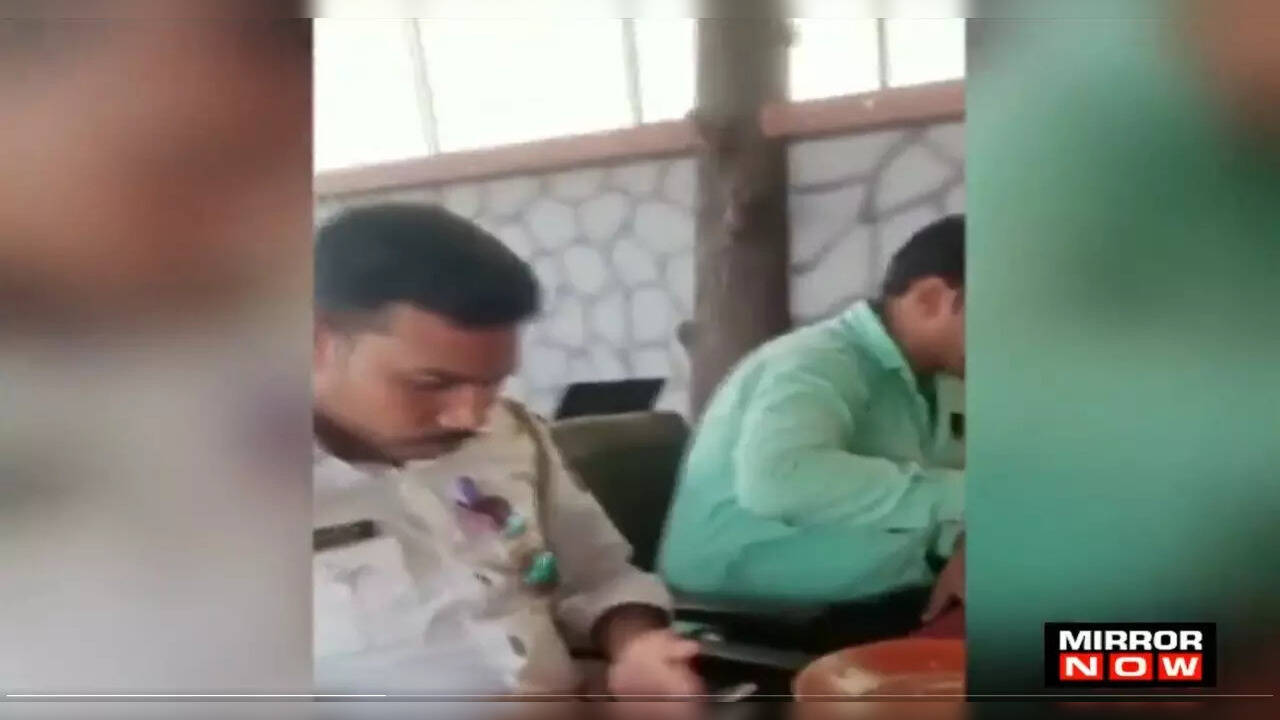 WATCH: Cops caught partying with alleged sand mafia in Maharashtra ...