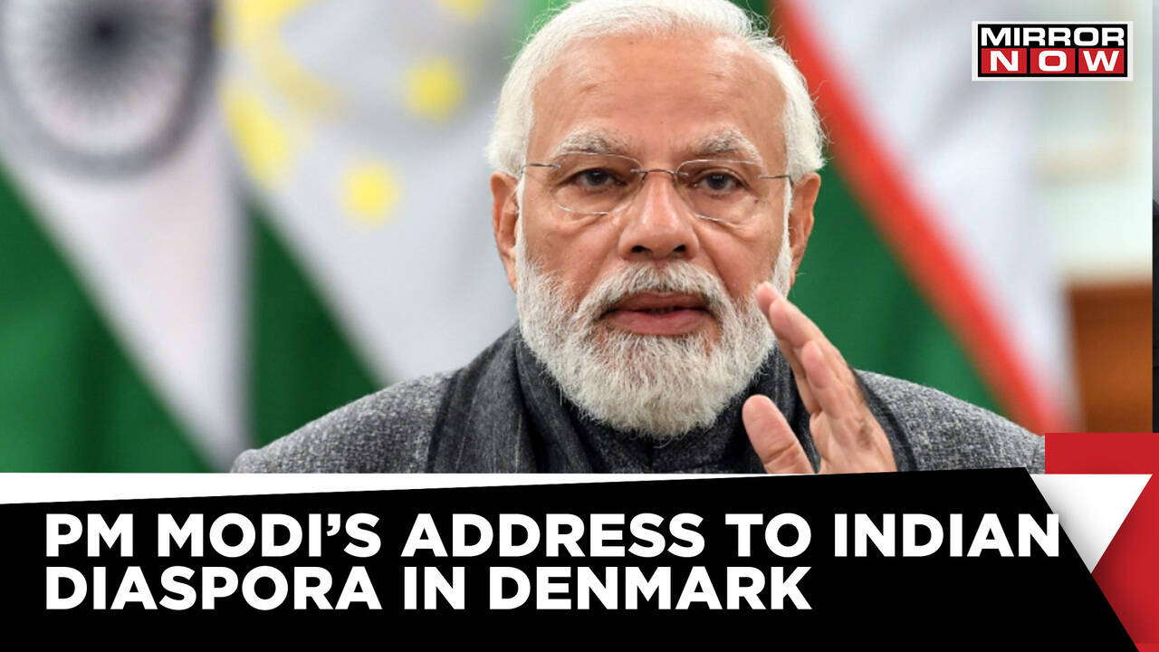 PM Modi Addresses Indian Diaspora In Denmark, PM Mette Frederiksen Also ...