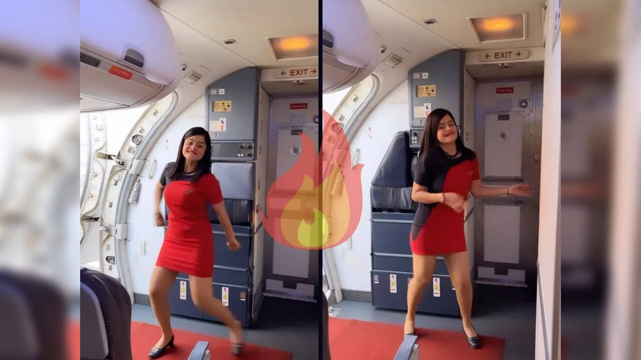 Viral video: SpiceJet air hostess sets the aisle on fire, dances to ...