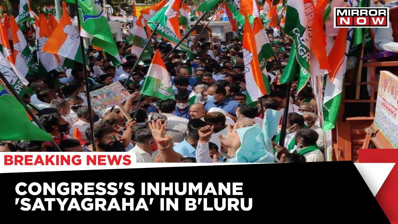 ED vs Rahul: Inhumane Protest By Congress Workers, Didn't Allow ...