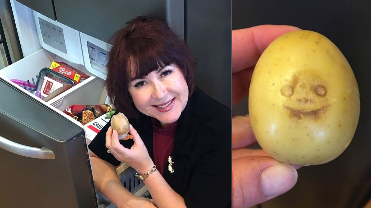 Woman keeps potato with smiley face in freezer for 5 years because it ...