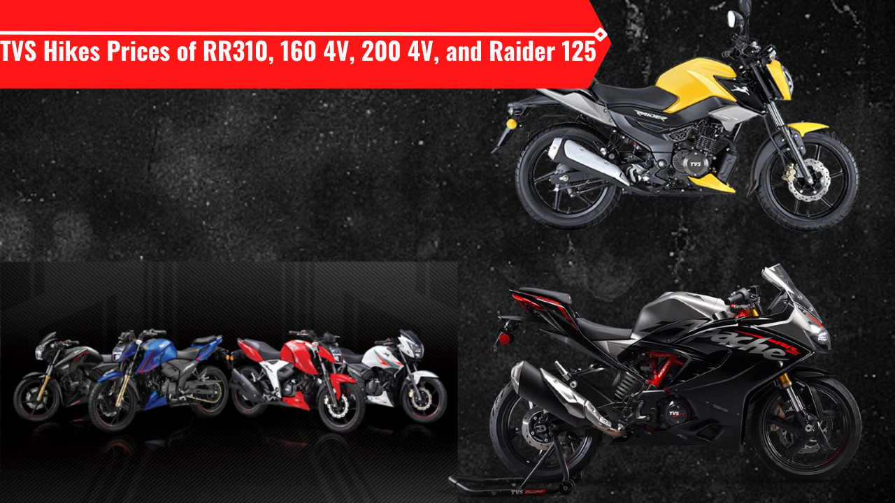 TVS Hikes Prices of Apache Models and Raider 125 | Bike News News ...