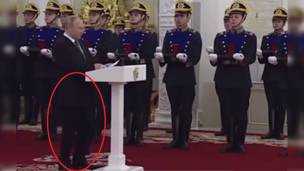 Russian President Vladimir Putin seen 'shaking' with 'unsteady feet' in ...