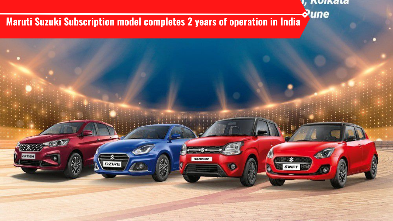 Maruti Suzuki Subscribe - rental program completes Two Years of ...