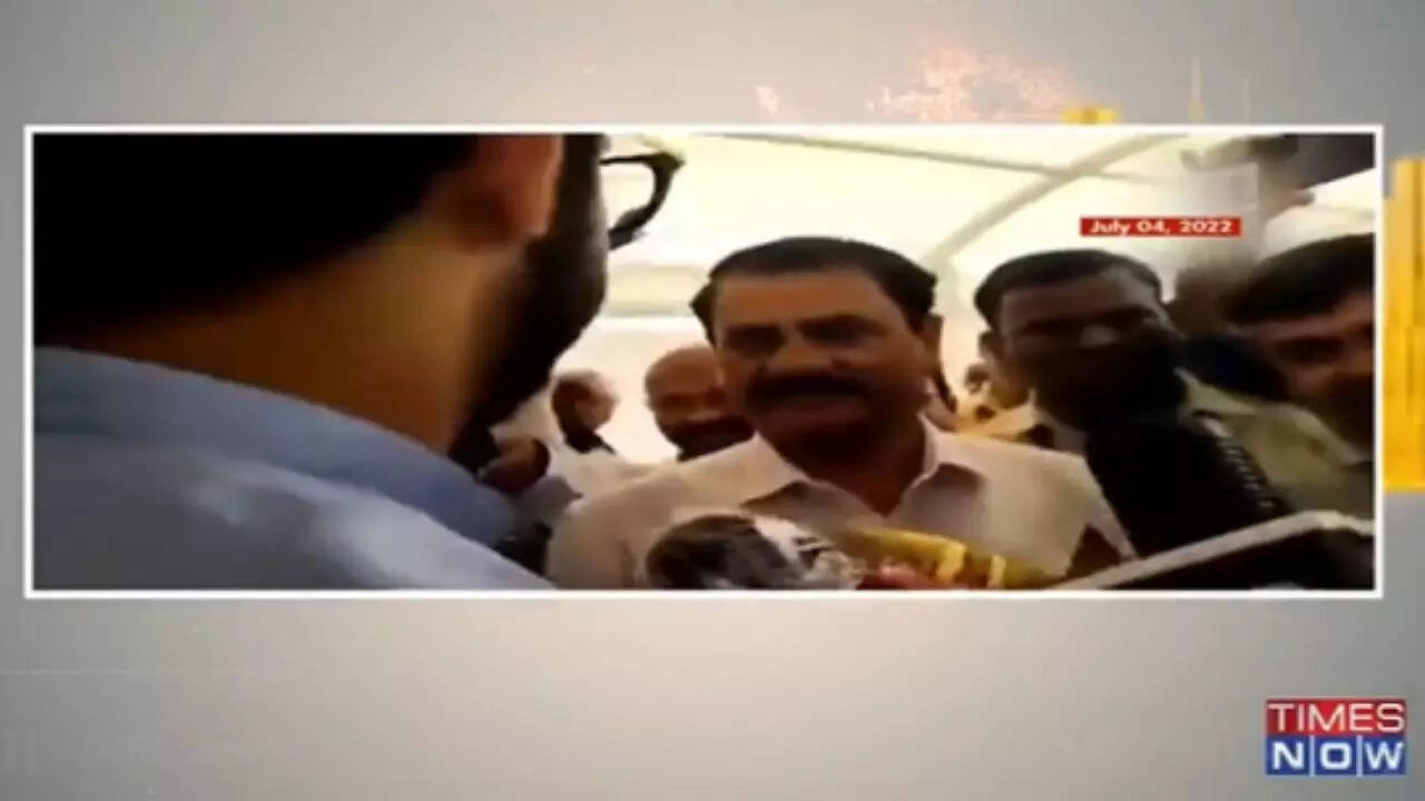 Aaditya Thackeray confronts rebel Shiv Sena MLA Prakash Surve for ...