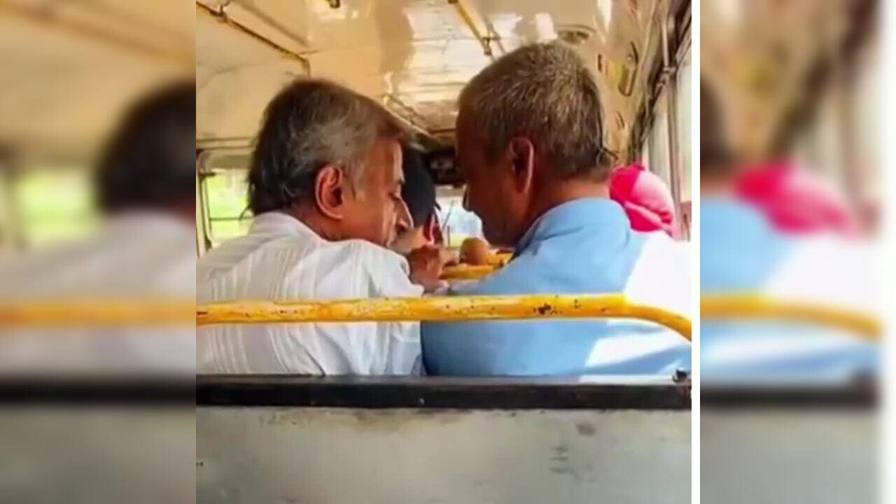Viral video: 2 men fighting over space on bus seat will leave you in ...