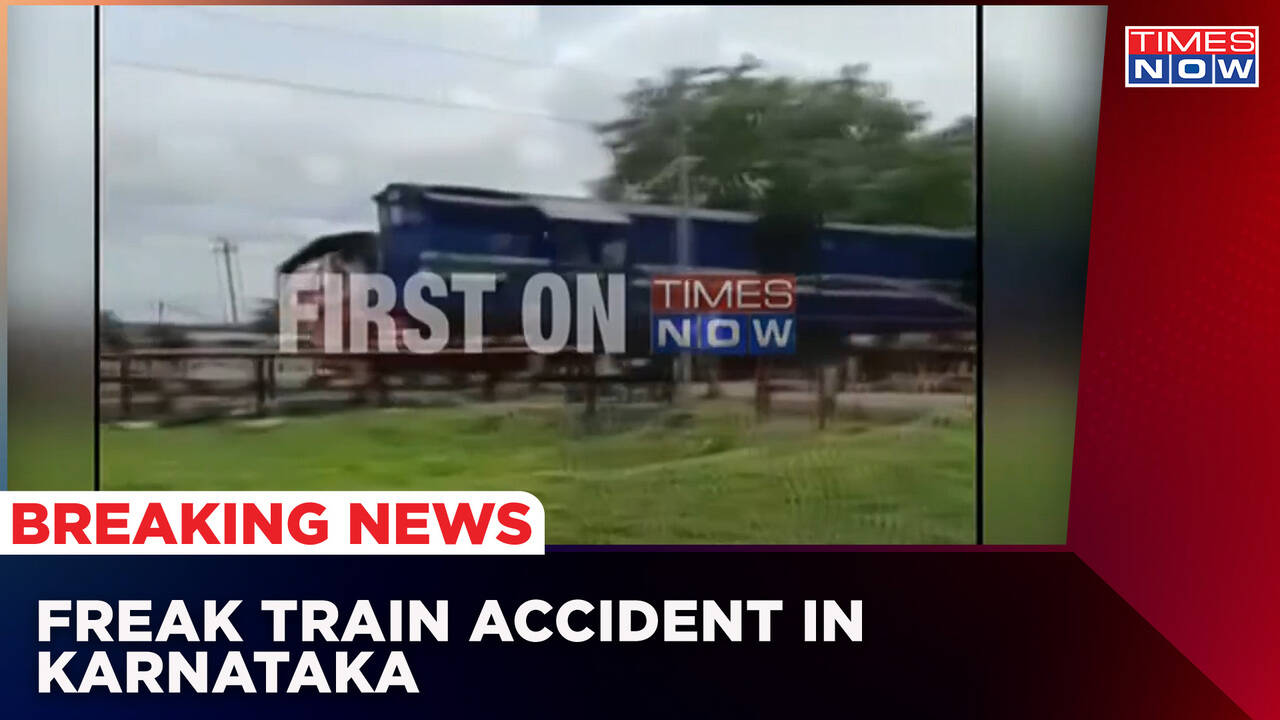 Freak Train Accident In Karnataka, Train Rams Into A Truck On A Railway ...