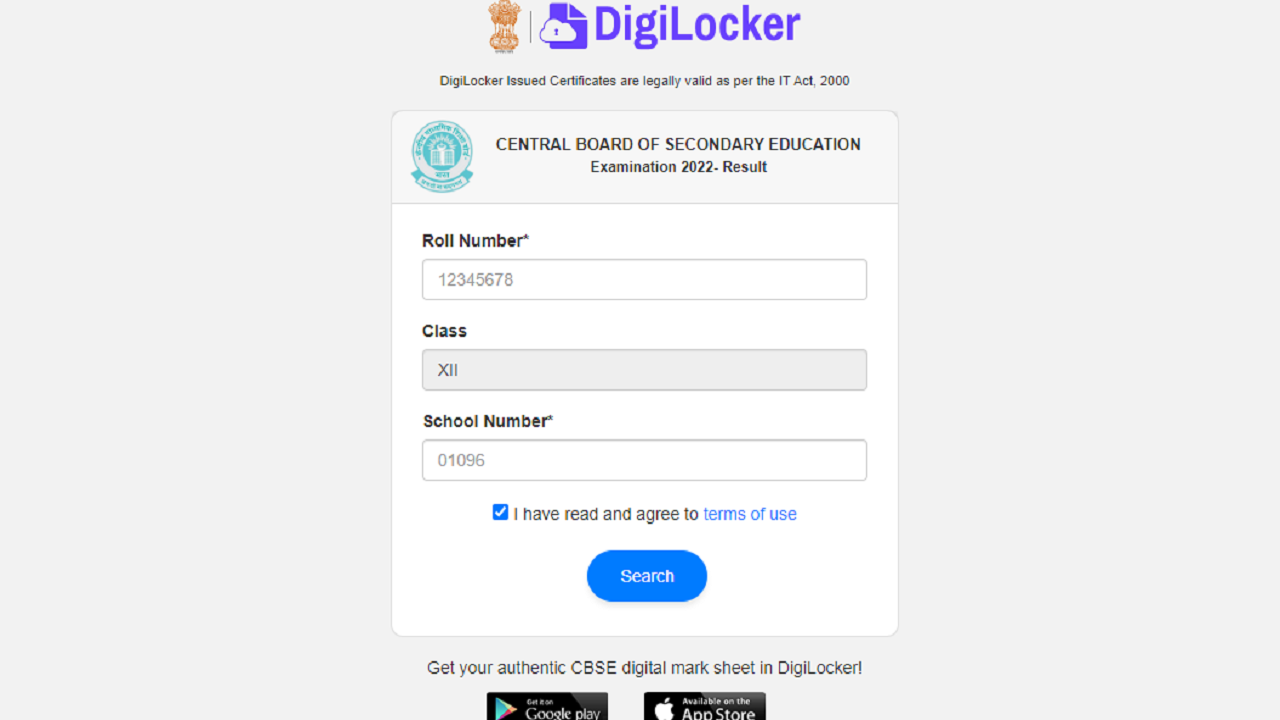 CBSE 12th Results 2022 link to check online Now Available on Digilocker ...