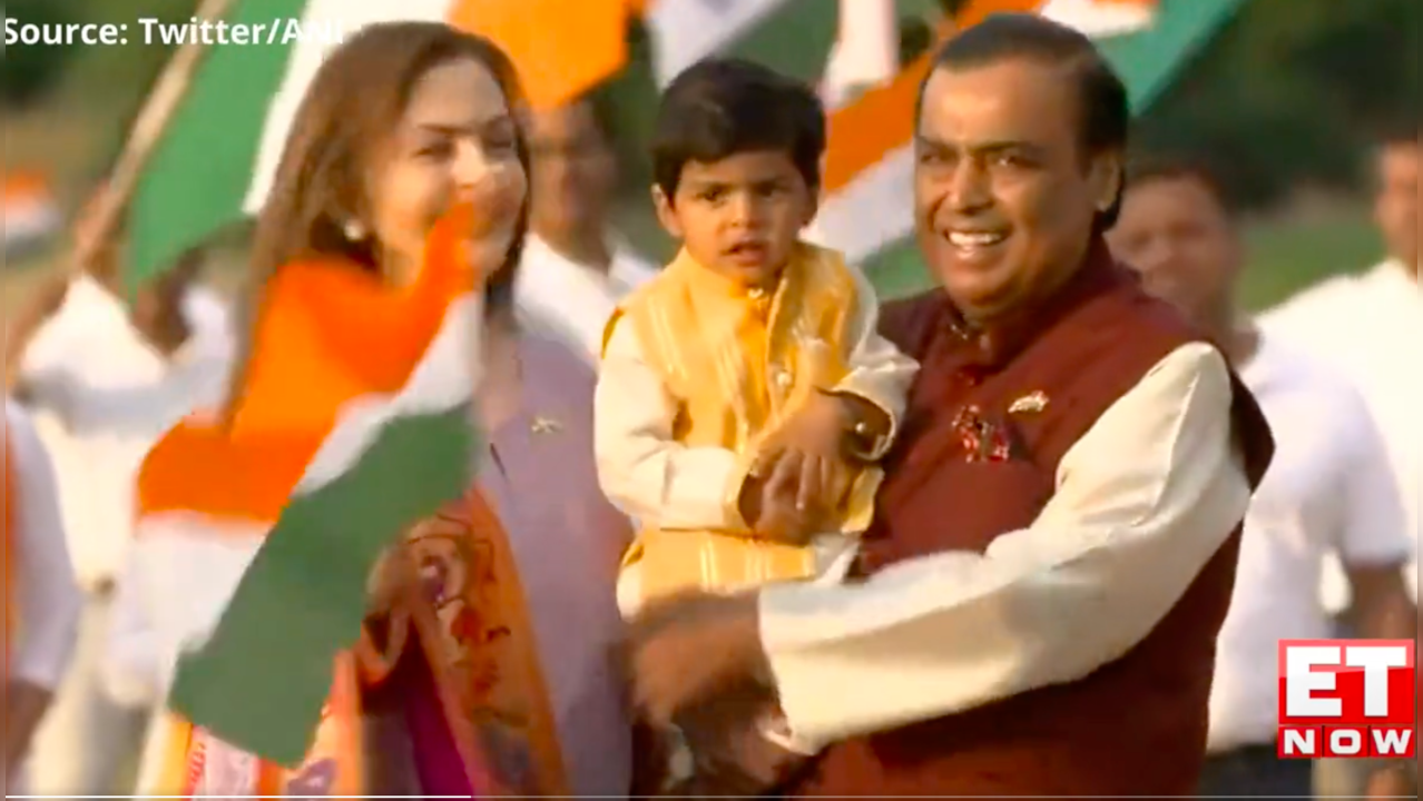 Nita, Mukesh Ambani celebrate Independence Day with grandson Prithvi ...