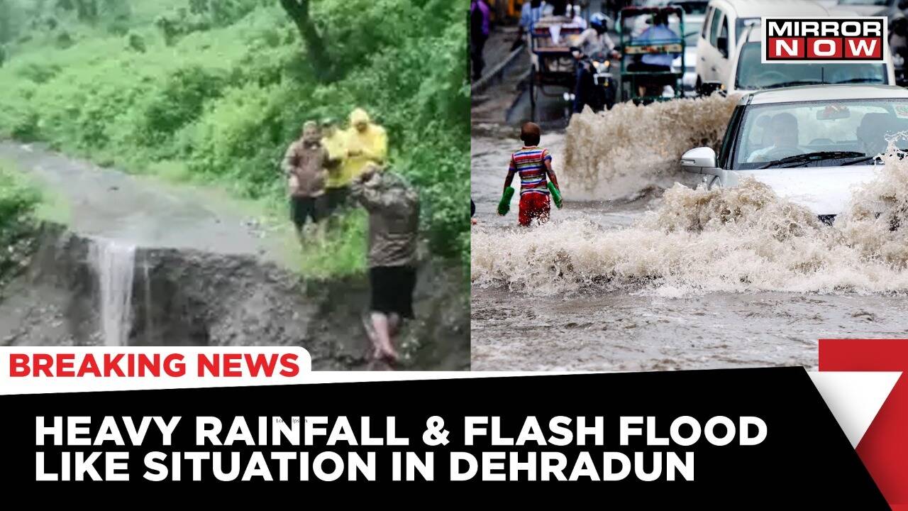 Uttarakhand: Heavy Rainfall Causes Flash Floods In Dehradun, SDRF Rescues Local People