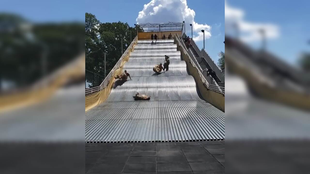 Viral: Giant slide at park closes down just four hours after opening ...