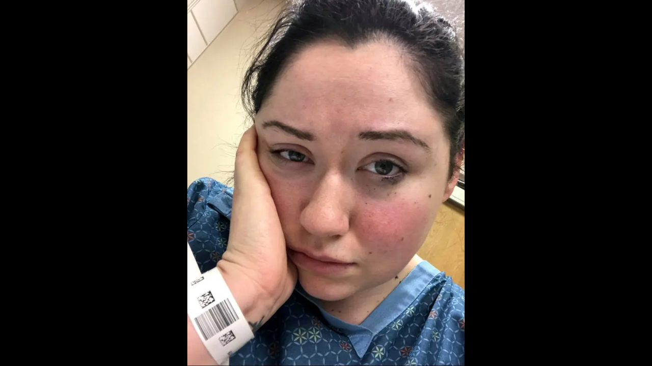 Woman 'allergic to gravity' spends 23 hours in bed and can't stand for ...