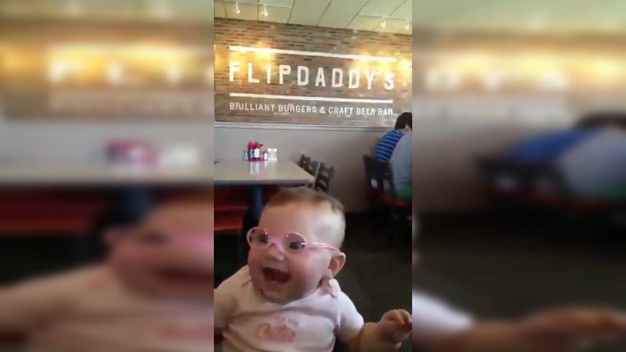 Visually-impaired baby sees parents clearly for the first time; clip ...
