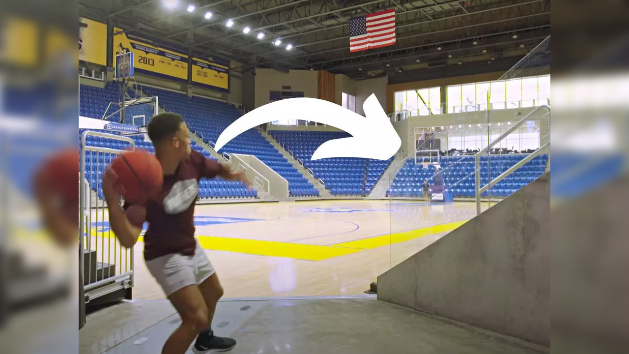 Longest basketball shot ever set at 113 feet as man breaks 5 basketball ...