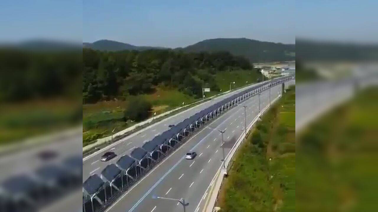 Clip showing S. Korea's incredible 32-km Solar 'Bike Highway' gets 22 ...