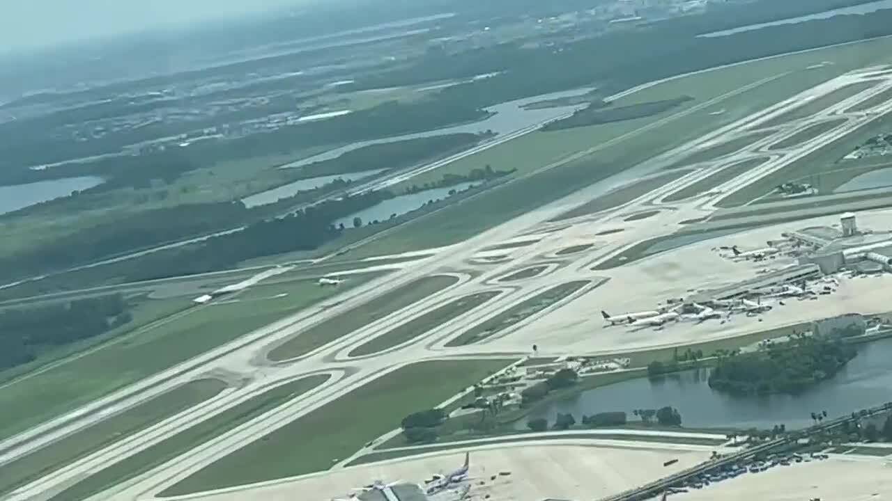Footage shows two planes nearly colliding with each other in skies ...