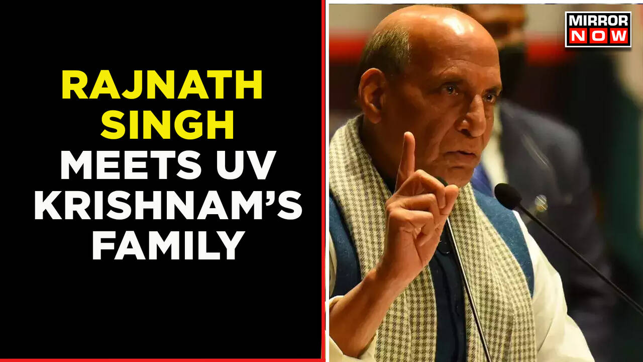 Defence Minister Rajnath Singh Meets Kin Of Late UV Krishnam In Hyderabad | English News ...