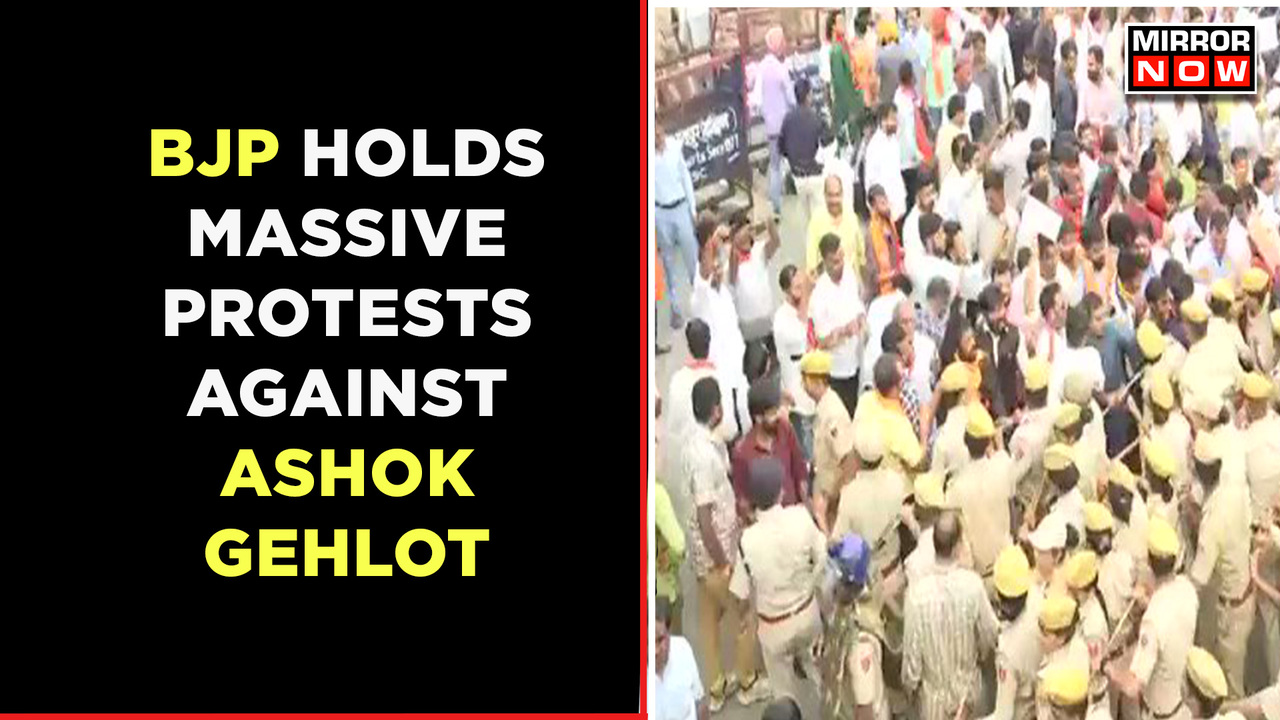High Drama In Jaipur | BJP Protests Against Ashok Gehlot Government ...