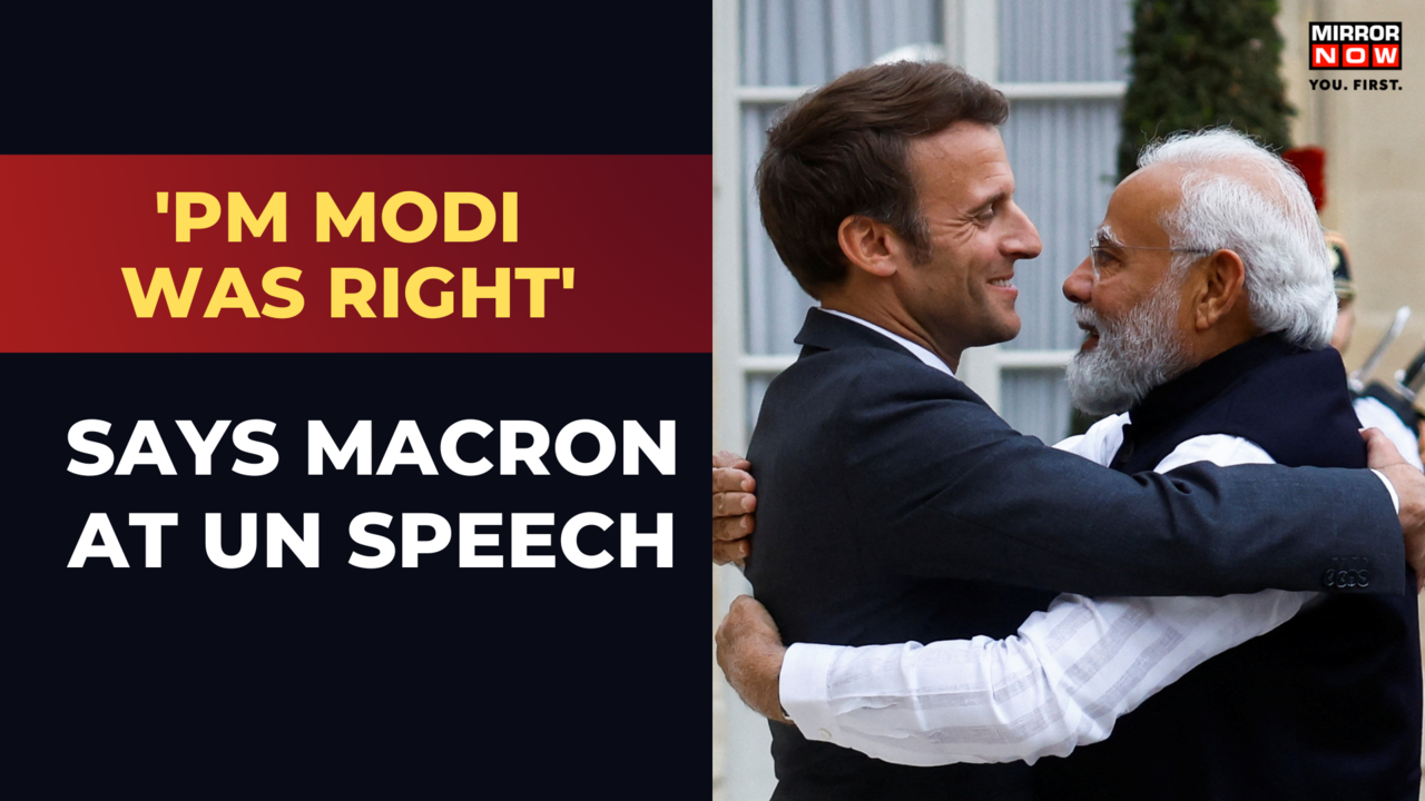 France's President Emmanuel Macron Quotes PM Modi's Message At UN ...