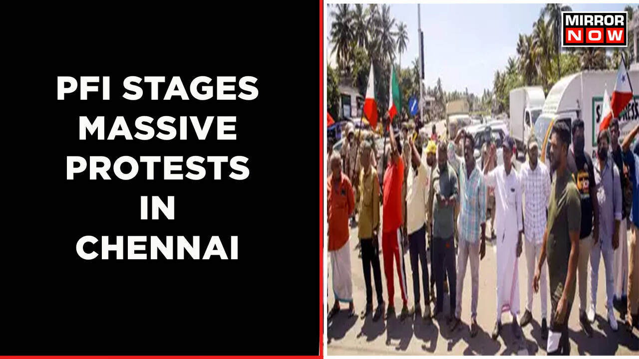 Massive PFI Supporters Protest In Chennai | Hundreds Of Workers Hold ...