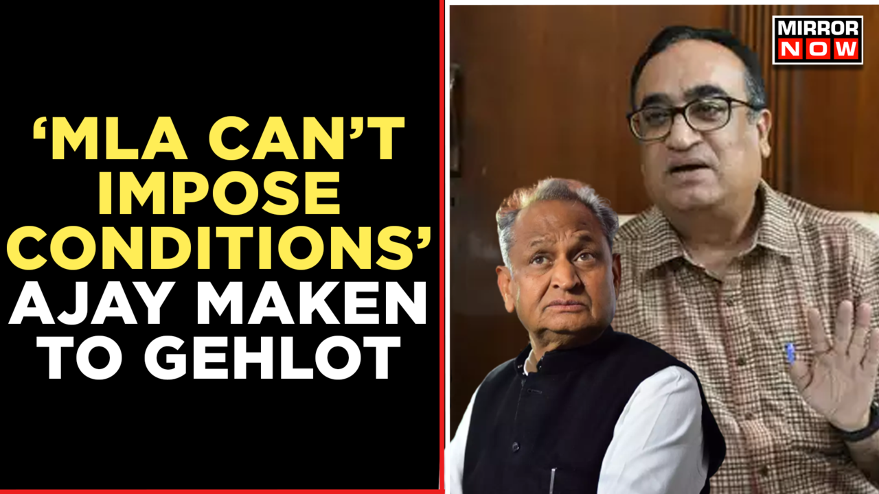Ashok Gehlot Asks To Change 'One-Man, One-Post' Resolution; Ajay Maken Calls It 'Conflict Of ...