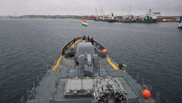 INS Tarkash arrives at Port Gentil, first Indian Navy war vessel to ...