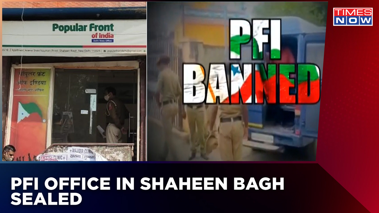 Government Seals PFI Office In Shaheen Bagh, Cops Using Drones For ...