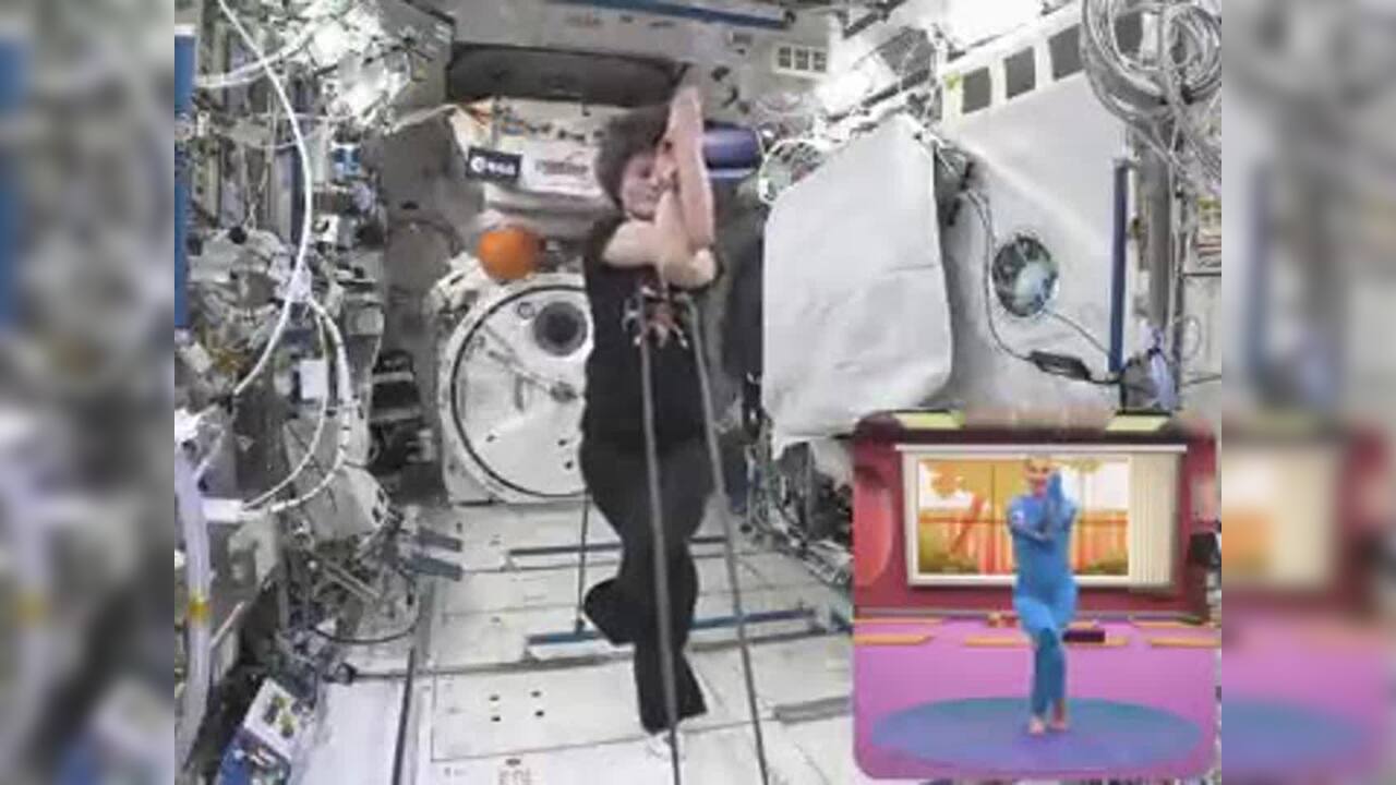 Viral video: Astronaut does yoga in space, netizens amazed | Times Now