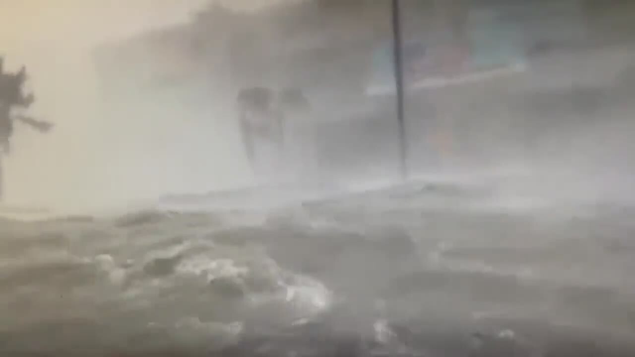 Viral video: Camera goes underwater 6 feet above ground as Hurricane ...
