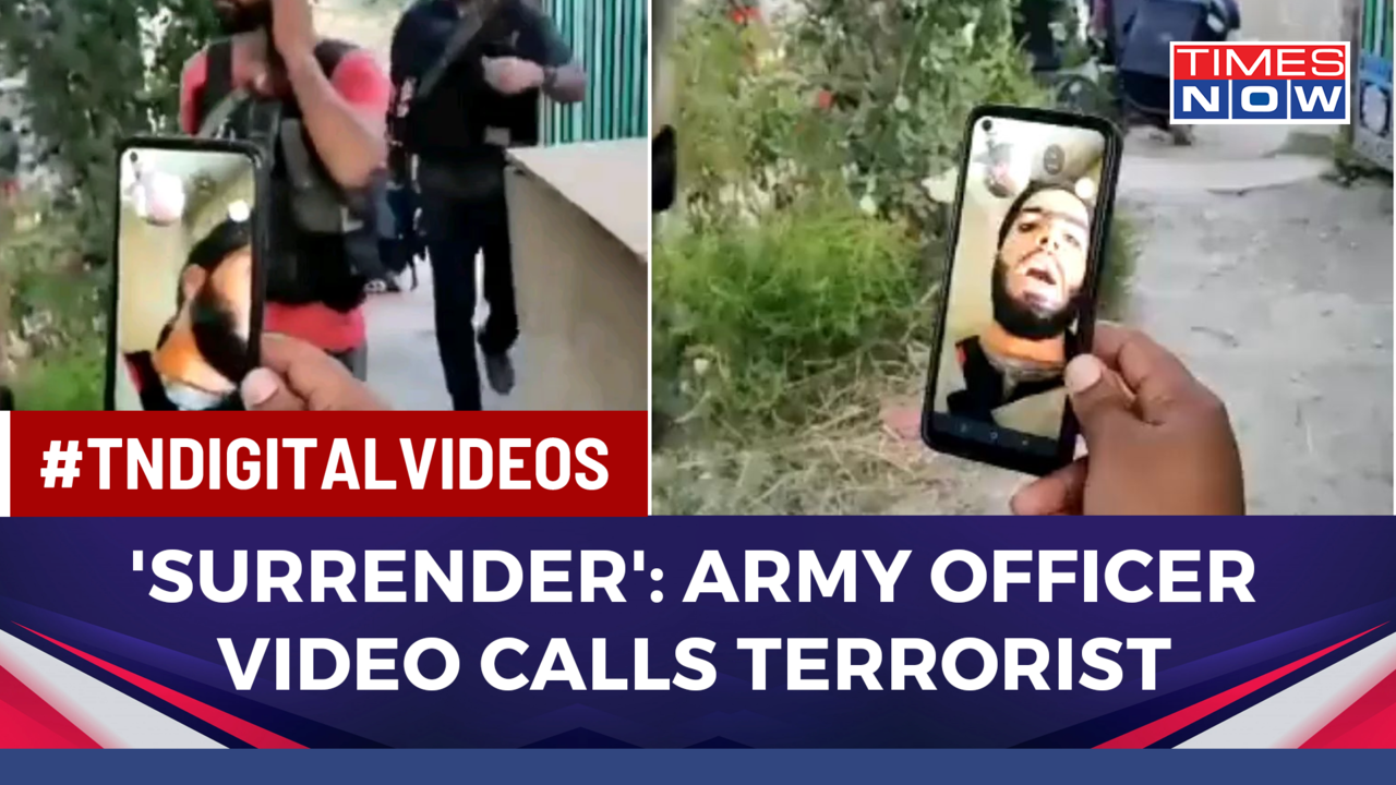 Moments Before Encounter In J&K, Indian Army Officer Video calls Jaish Terrorist | English News ...