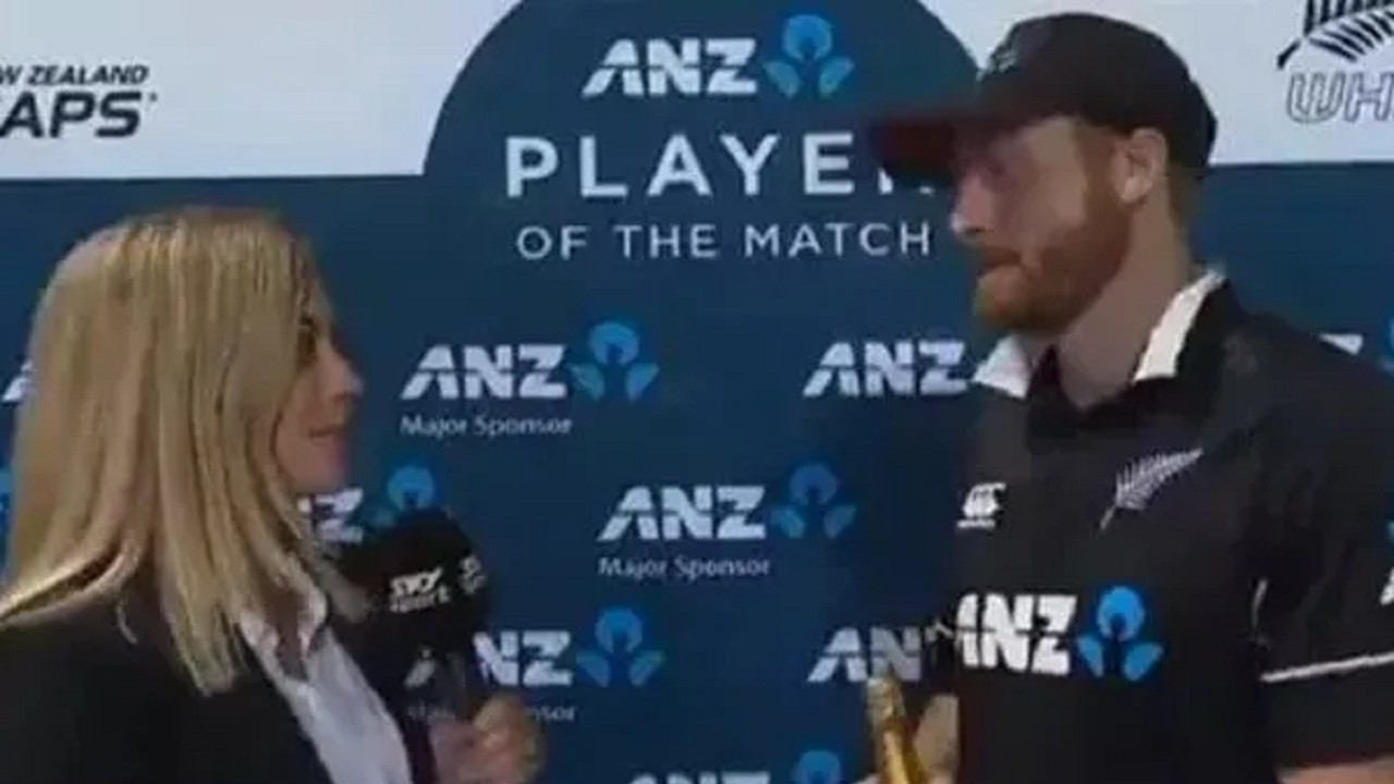 WATCH: When Martin Guptill was interviewed by his wife after stupendous ...