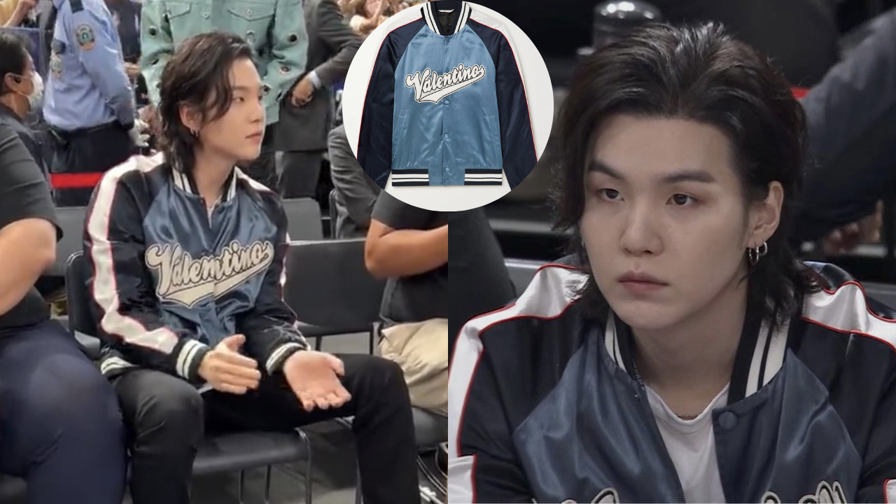 BTS star Suga attends the NBA Games looking expensive in bomber jacket ...
