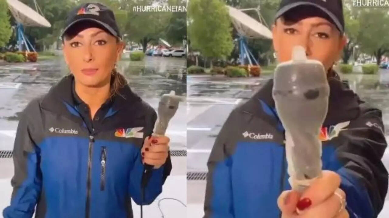NBC journalist uses a condom to cover mic while reporting hurricane ...