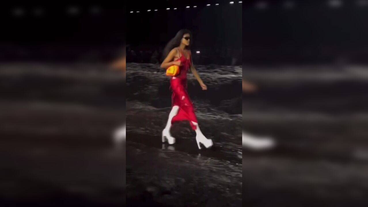 Viral video: Models literally walked on a mud runway for Balenciaga ...