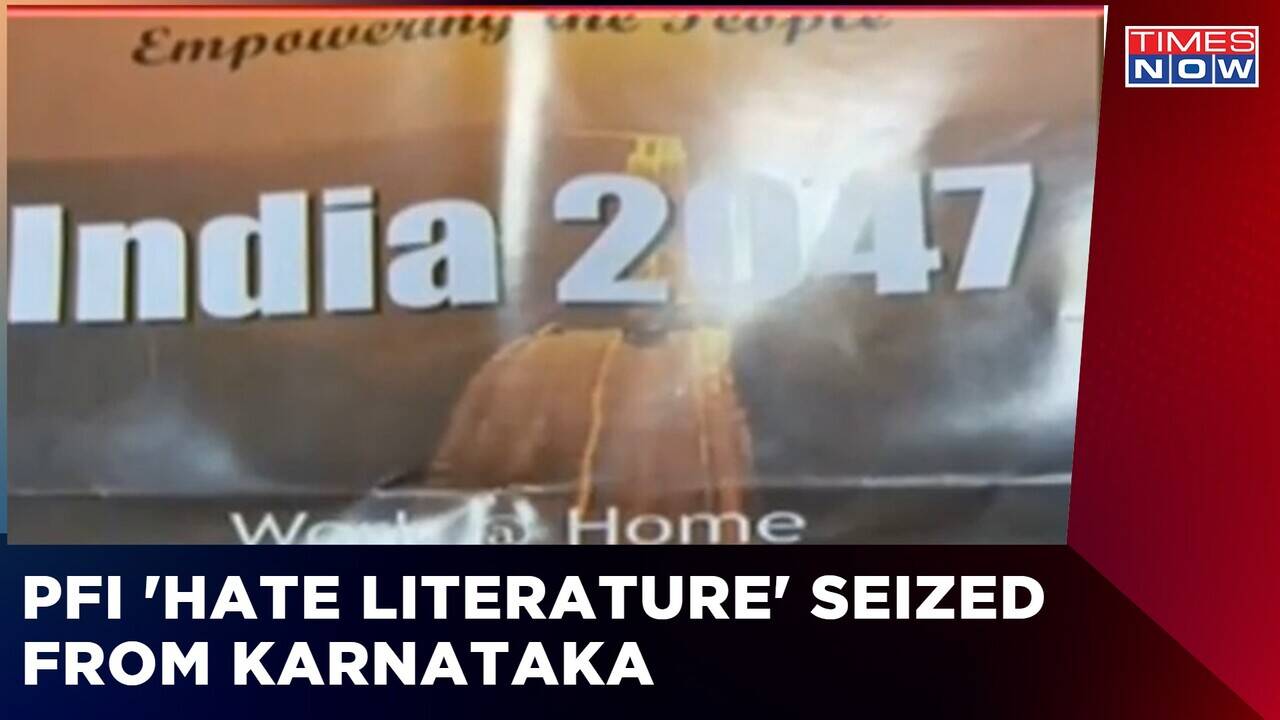 'Hate Literature' Seized In Karnataka After Ban On 'Radical' PFI ...