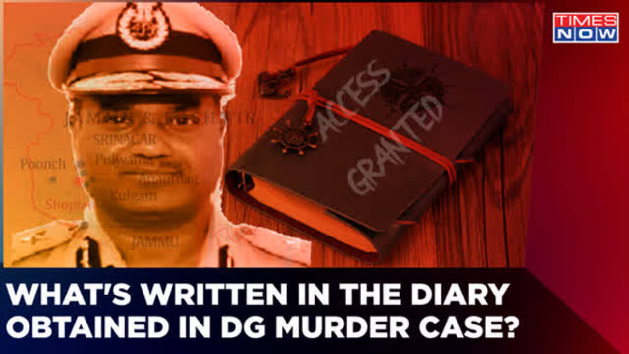 J&K D-G Murder Case: Diary Of The Main Accused Accessed; 'Dear Death ...
