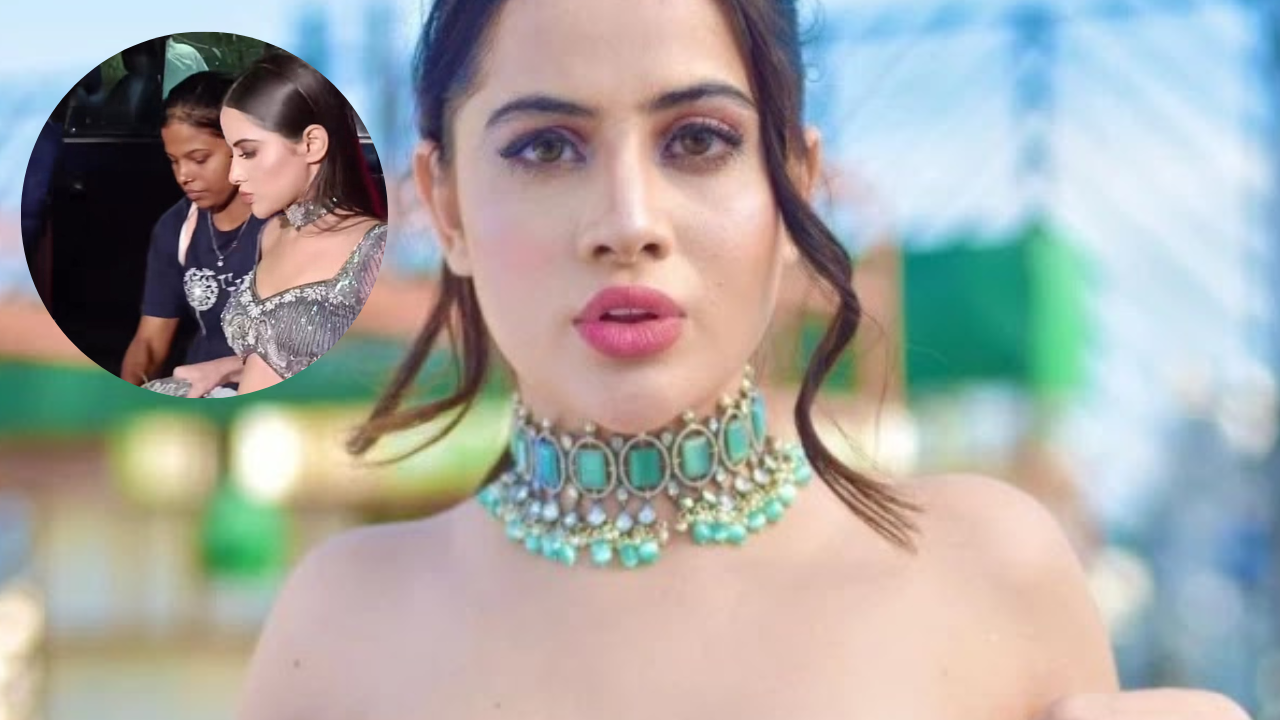 Urfi Javed keeps it desi in stunning grey embellished lehenga with a ...