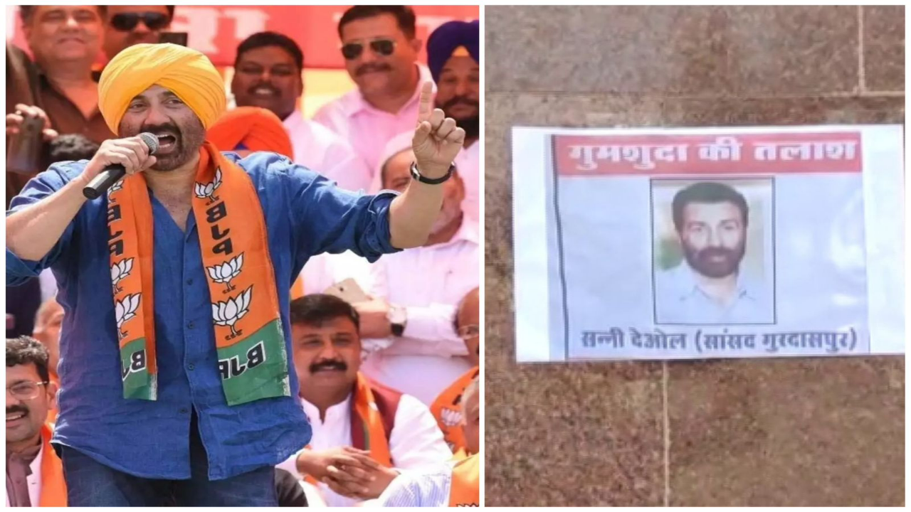 Sunny Deol 'missing' posters appear in Pathankot, locals demand BJP MP's resignation | India ...