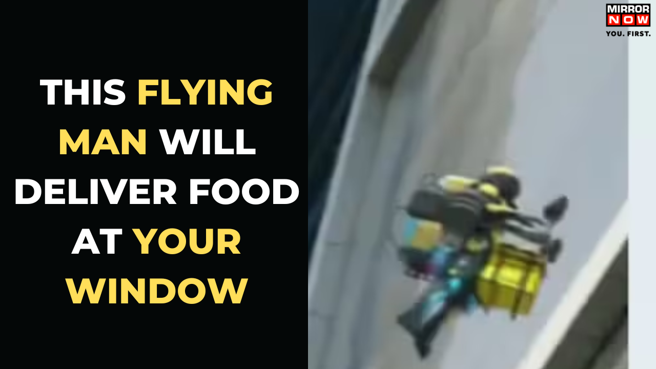 Flying Food Delivery | Man Uses Jet Pack To Fly & Deliver Food ...
