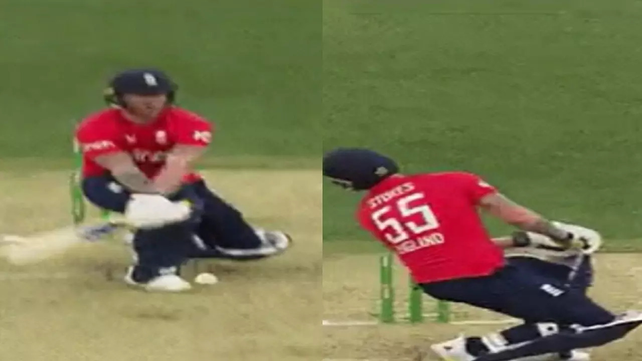 Ben Stokes attempts to play a reverse scoop vs Australia, get brutally ...
