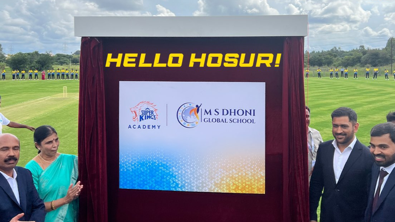 CSK set up franchise-owned centre at MS Dhoni Global school in Hosur ...