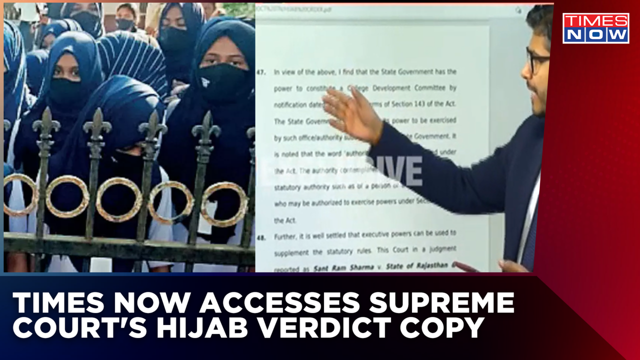 Times Now Accesses Supreme Courts Hijab Verdict Copy Of 209 Pages