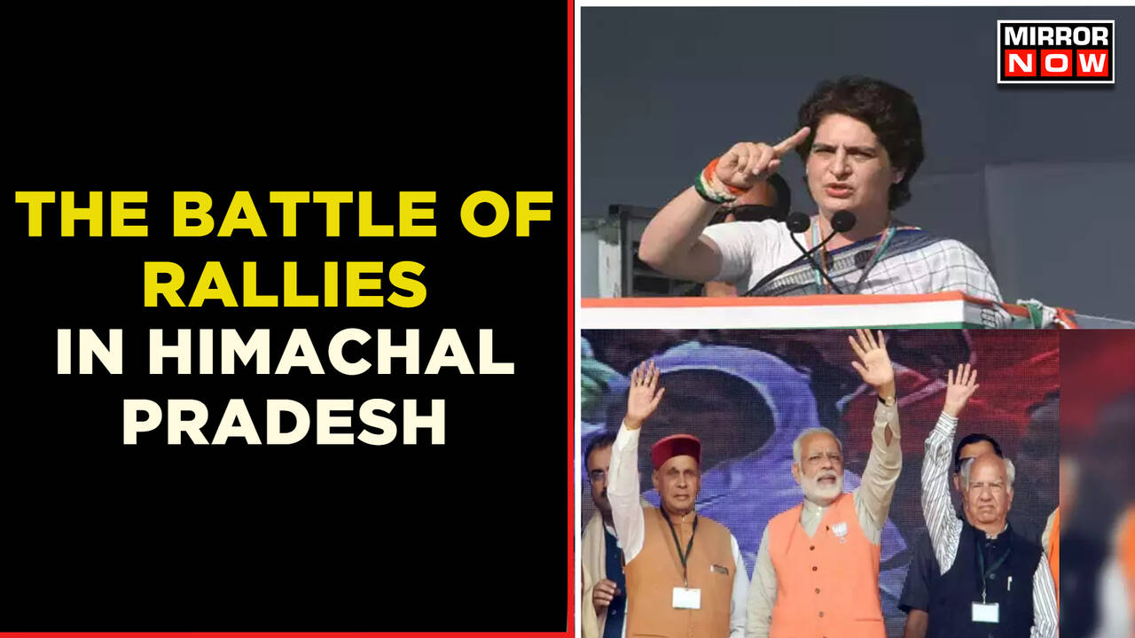A Battle Of Rallies In Himachal Pradesh | Priyanka Gandhi Launches ...